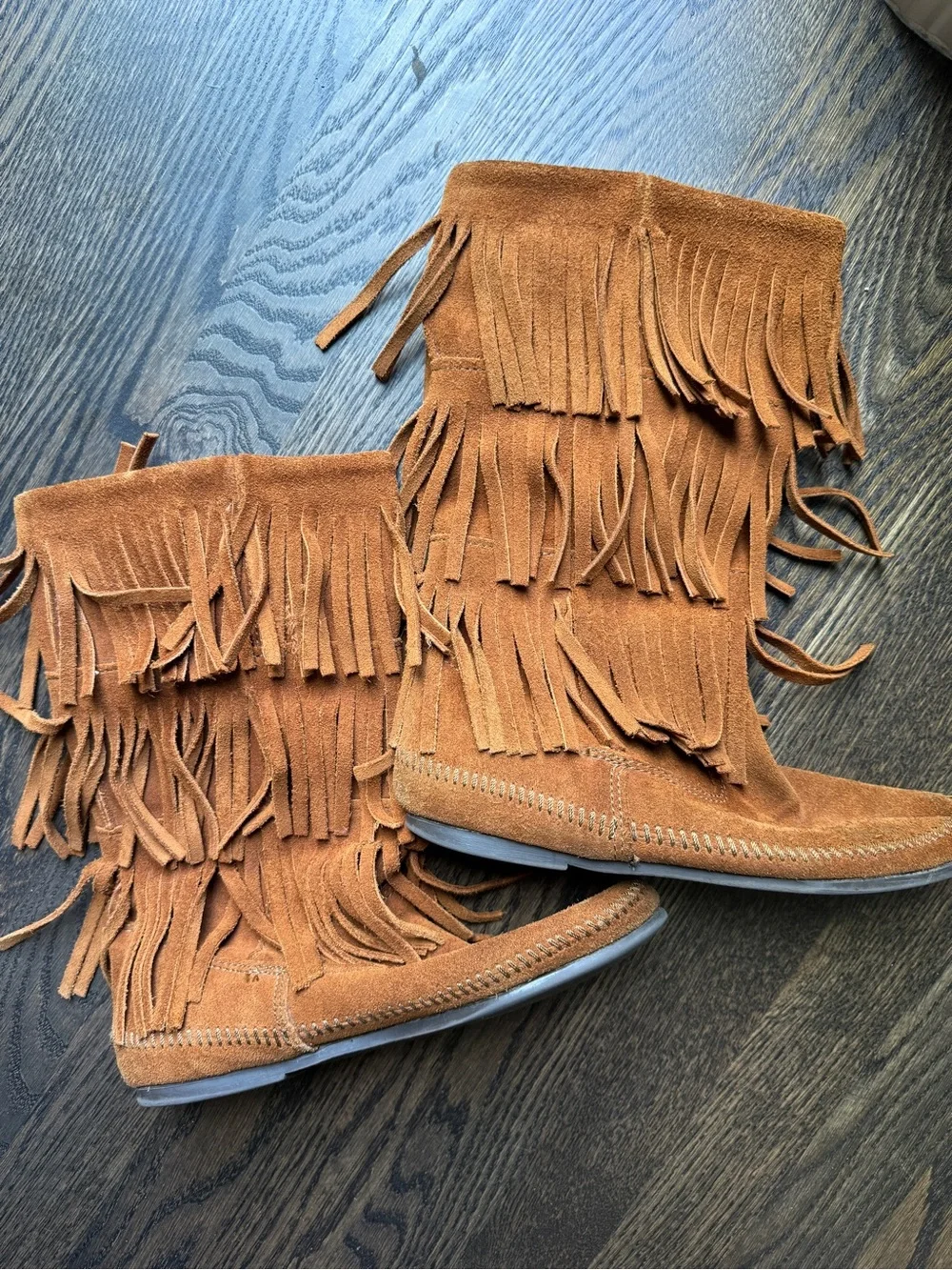 Minnetonka | Shoes | Minnetonka Moccasin Suede Tall Moccasin Boots ...